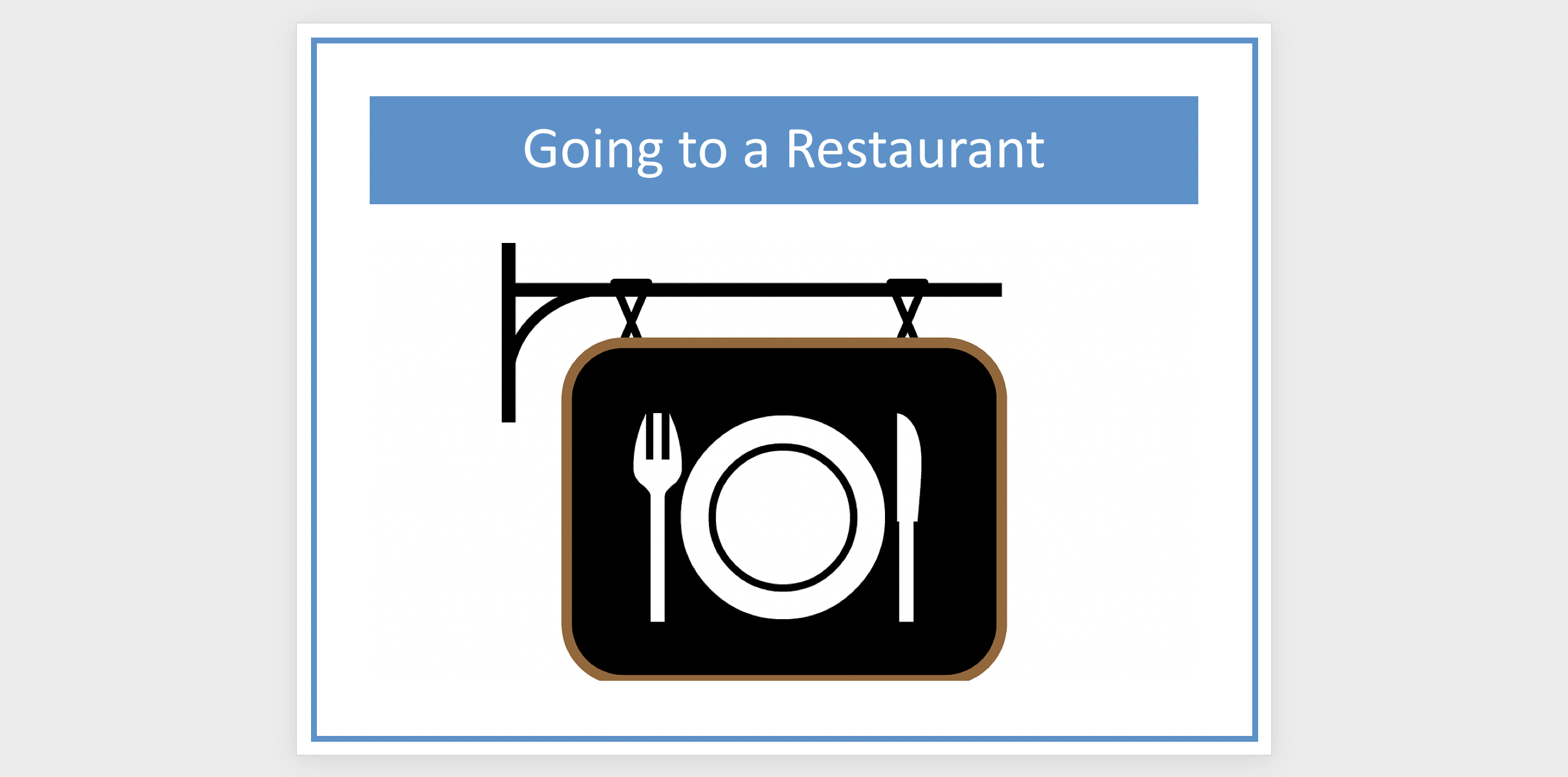 Going to a restaurant social story | Autism Speaks