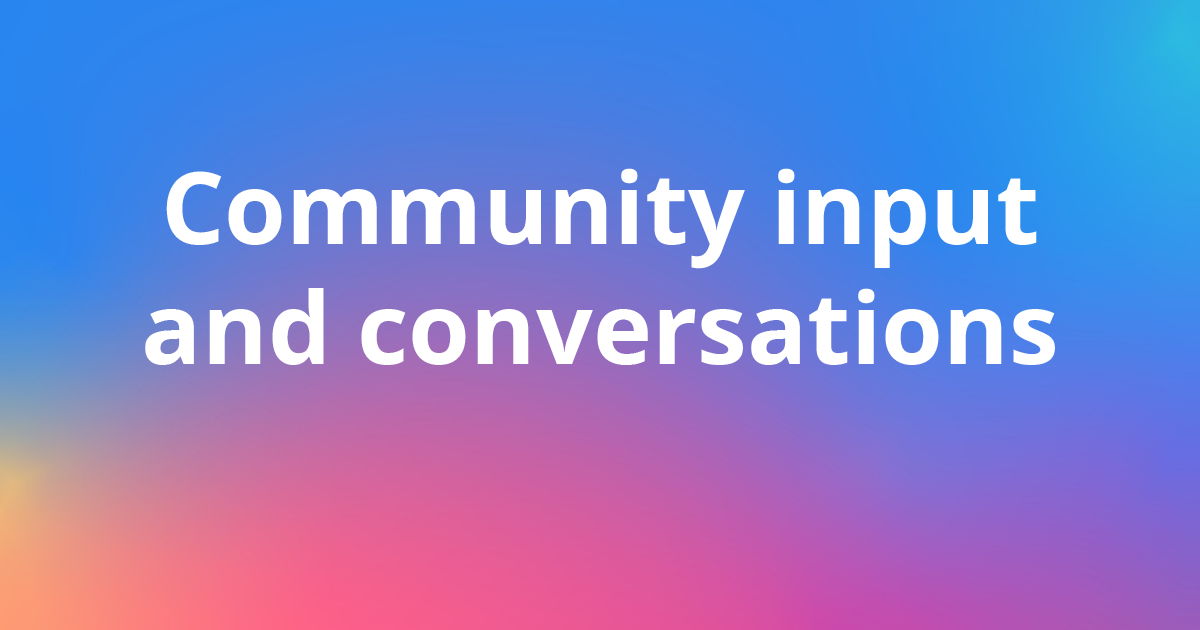 Community input and conversations | Autism Speaks